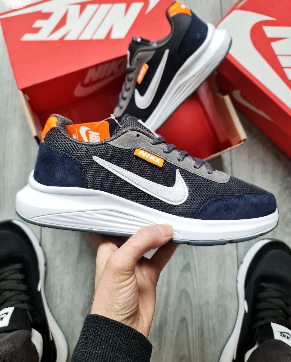 Кросівки чоловічі Nike на Пінці Сині з Білим Легкі Найк Піна 42 розмір ...