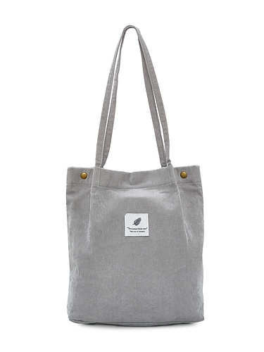 Купить Сумка шоппер Экосумка женская тканевая вельветовая с длинными ...