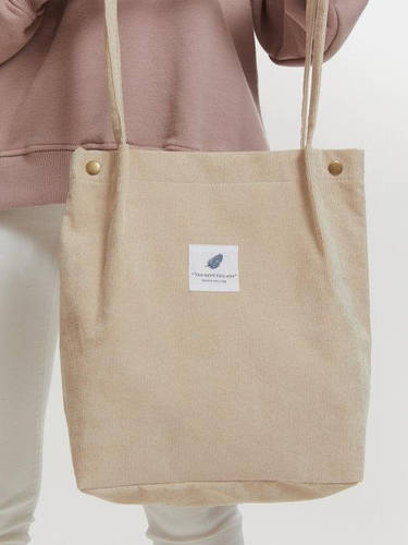 Купить Сумка шоппер Экосумка женская тканевая вельветовая с длинными ...