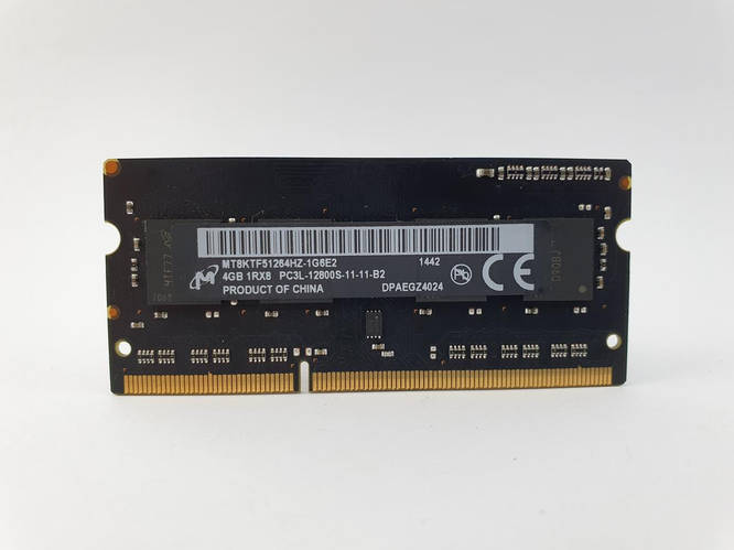 Оперативна пам'ять для ноутбука SODIMM Micron DDR3L 4Gb 1600MHz PC3L-12800S (MT8KTF51264HZ-1G6E2 ...