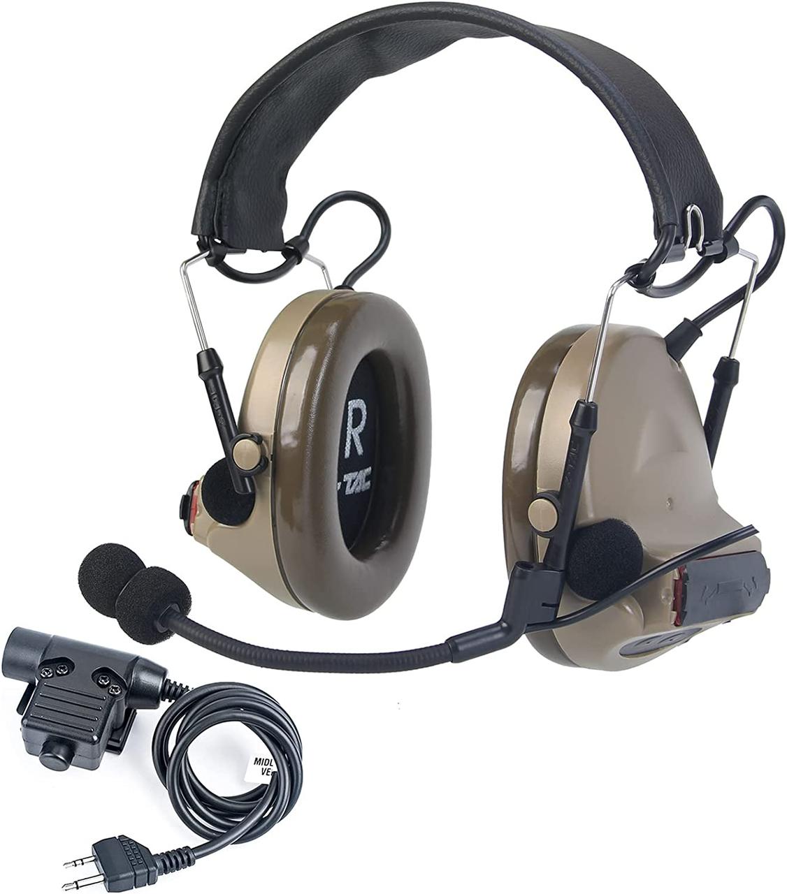 Купить Tan ZTAC ZTactical Comta II TacticalHeadset (Z041) U94 zPTT ...
