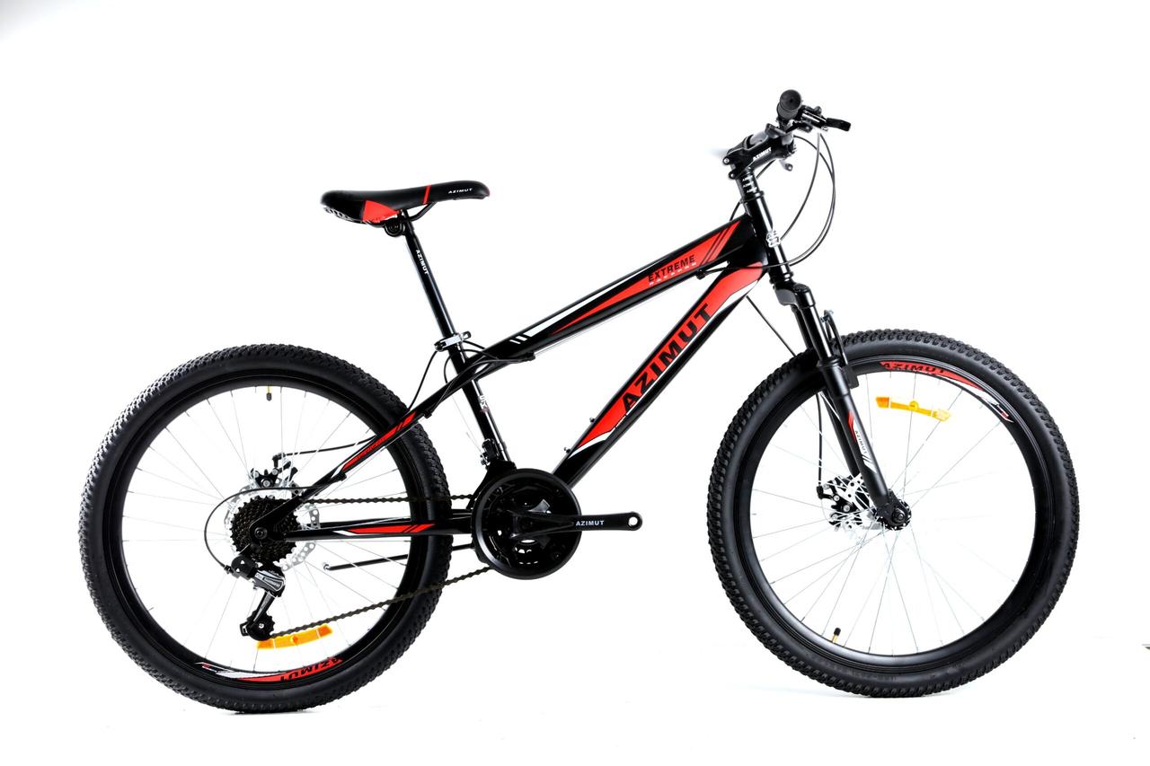 Горный Велосипед 24 Дюйма Размер Рамы 13" Azimut Extreme GFRD Чёрно ...