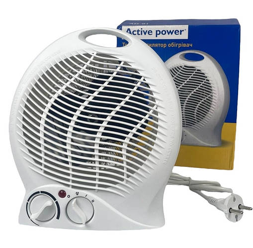 Электрический тепловентилятор дуйка (2000 Вт) спиральный настольный ...