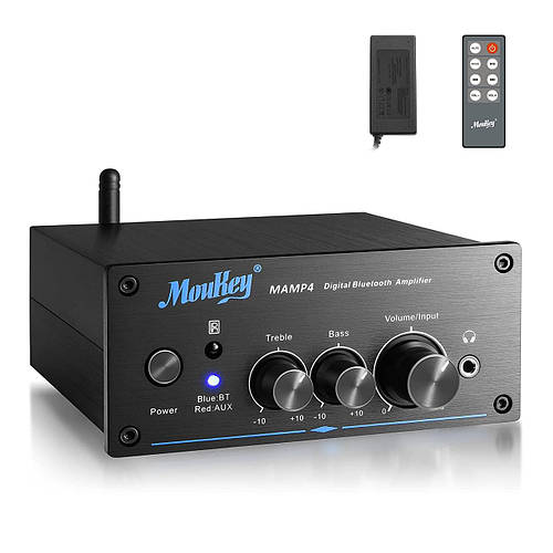 Moukey Audio Amplifier 2-канальный Bluetooth 5.0, мини-ресивер ...