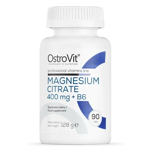 Купити Магний цитрат + Б6 OstroVit Magnesium Citrate 400 мг + B6 90 ...