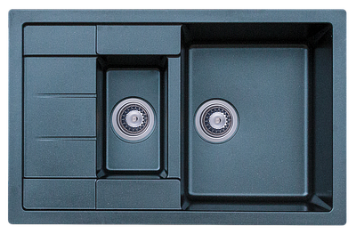 Мойка гранитная для кухни Platinum 7850W TOSKANA матовая Черная ...