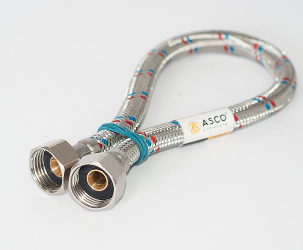 Купить Шланг для воды в металлической оплетке 1/2 ВВ 0.4 м ASCO AS-Flex ...