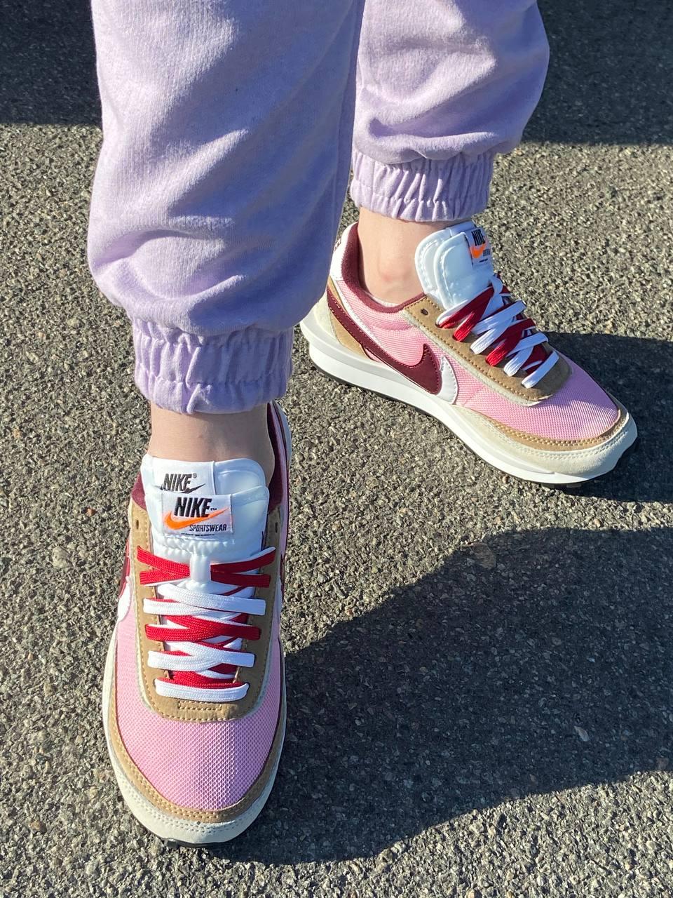 Купить Кроссовки женские Nike Vapor Waffle Sacai Pink/Найк розовые ...