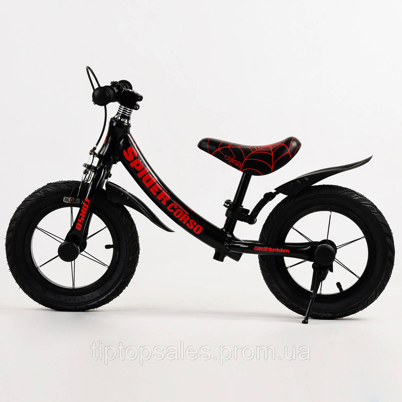 Велобег Алюминиевая Рама Надувные Колеса Corso Spider 12 Black Red ...