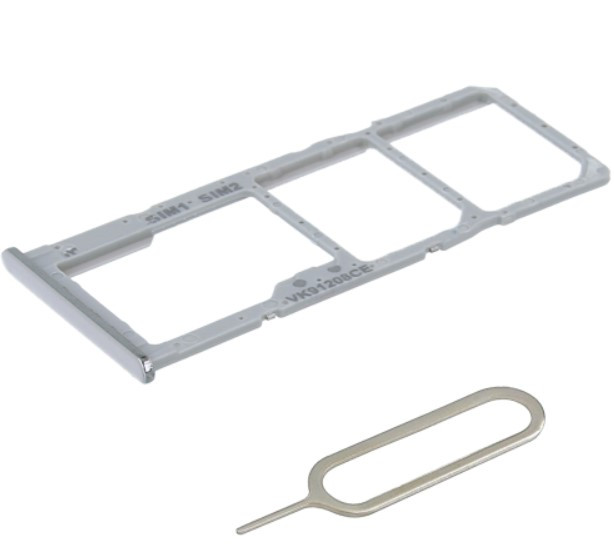 Holder Sim Card + MicroSD Card Samsung A515F Galaxy A51 2020 White ...