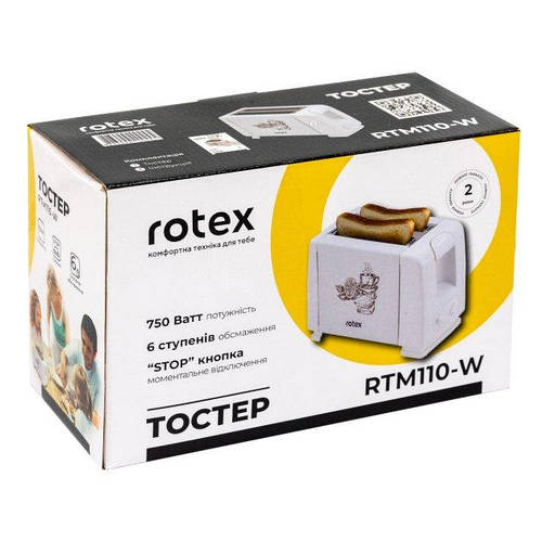 Купити Тостер Rotex RTM110-W, ціна 693 грн - Prom.ua (ID# 1769951315)