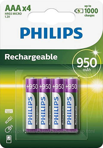 Акумулятор Philips R03/AAA MULTILIFE 950mAh B4 (блістер) (шт.), цена ...