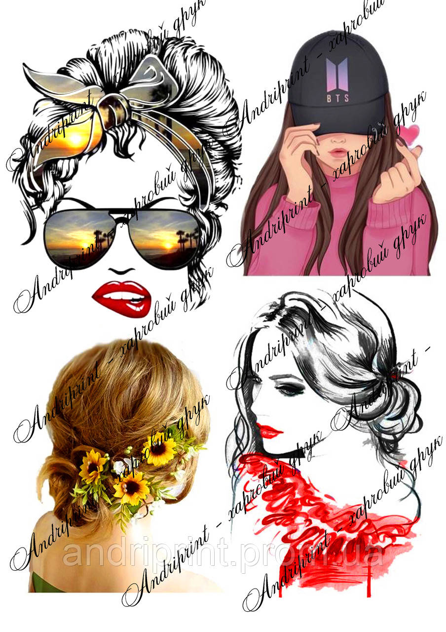 Съедобная Картинка Девушки Сахарная и Вафельная Картинка А4 — Купить Недорого на Bigl Ua