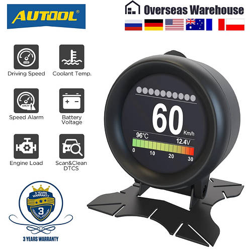 Бортовий комп'ютер AUTOOL Smart X60 Hud OBD2 багатофункціональна ...