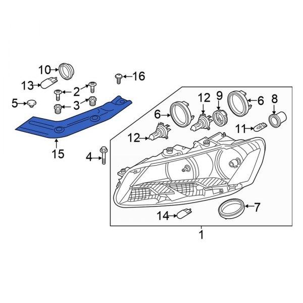 Кріплення передньої фари Volkswagen Passat B7 2011-2015 USA ліве ...