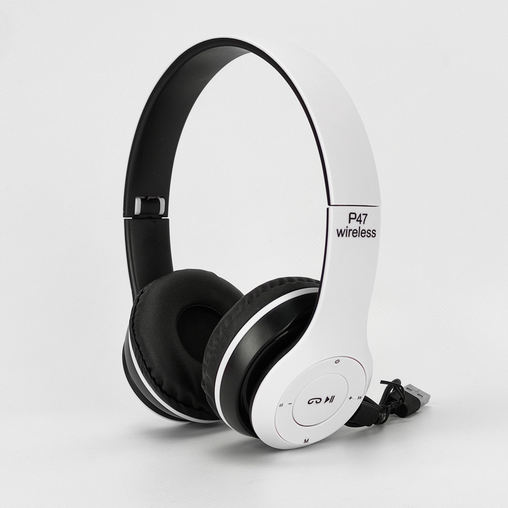 Беспроводные Bluetooth Наушники P47 4.2+EDR Белые Накладные Блютуз ...