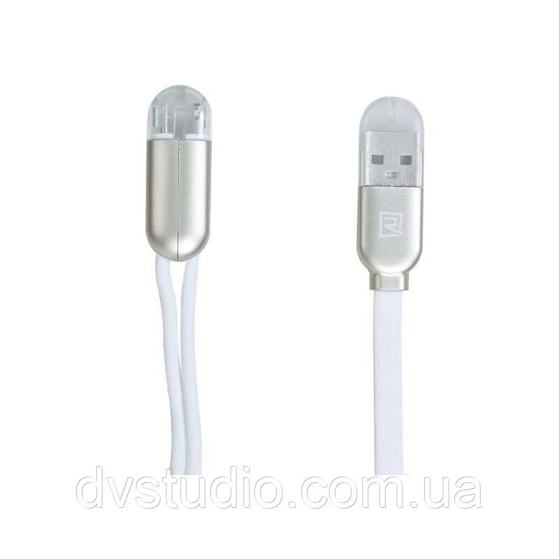 Кабель combo Micro USB + Lightning REMAX Twins RC-025t |Metal box ...