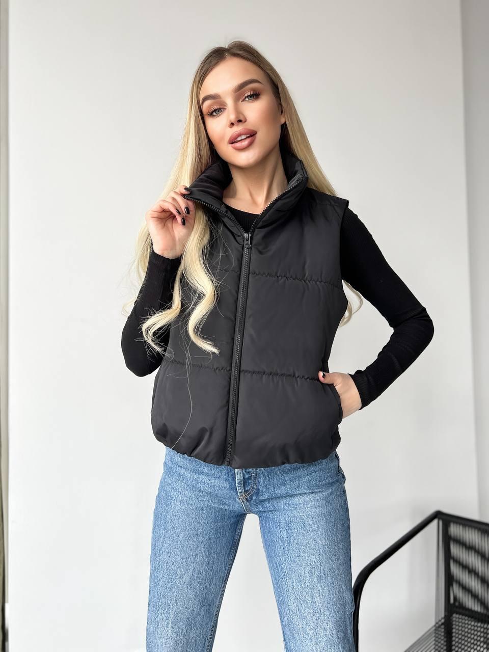 Женская короткая жилетка (ID#1771124696), цена: 620 ₴, купить на Prom.ua