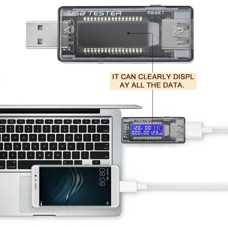 Купить USB Тестер Keweisi KWS-V20 амперметр, вольтметр, измеритель ...
