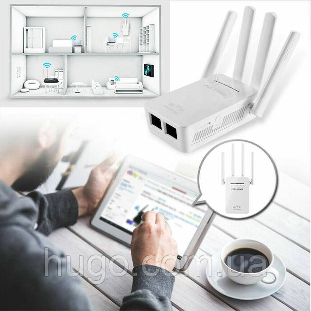 Усилитель WiFi сигнала до 300мб/с PIX-LINK LV-WR09 + Подарок Мини упс ...