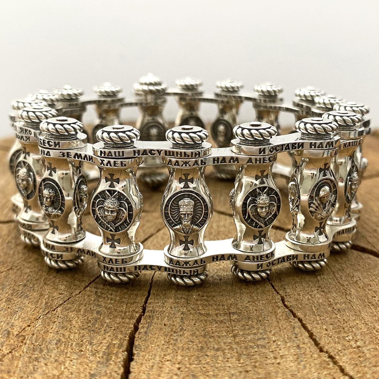 Православний браслет із повною рукою «Відчє Наш» і ліками святих ...