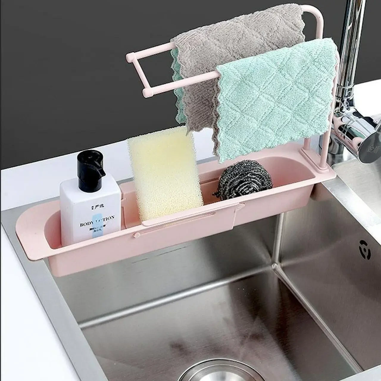 Органайзер в Раковину для Кухонной Мойки SINK HOLDER Розовый — Купить ...