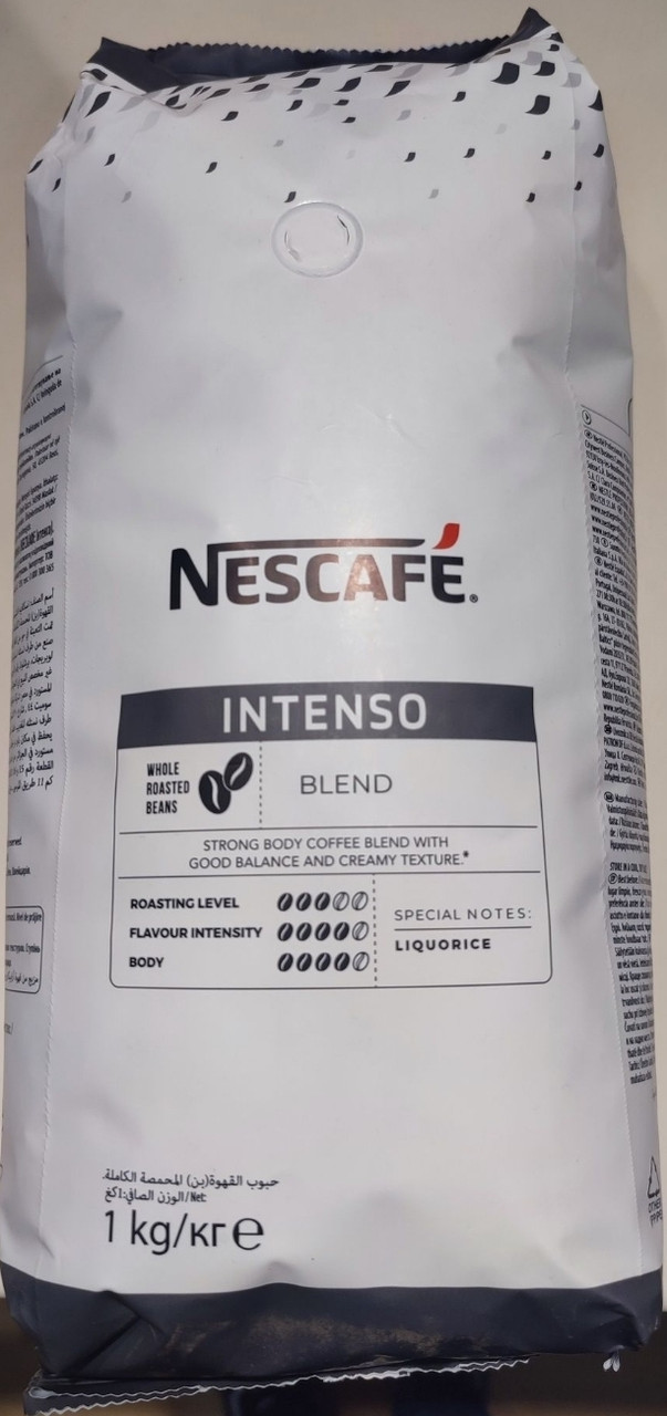 Кофе зерновой Nescafe Intenso 1кг, 50/50 средняя обжарка, Португалия ...