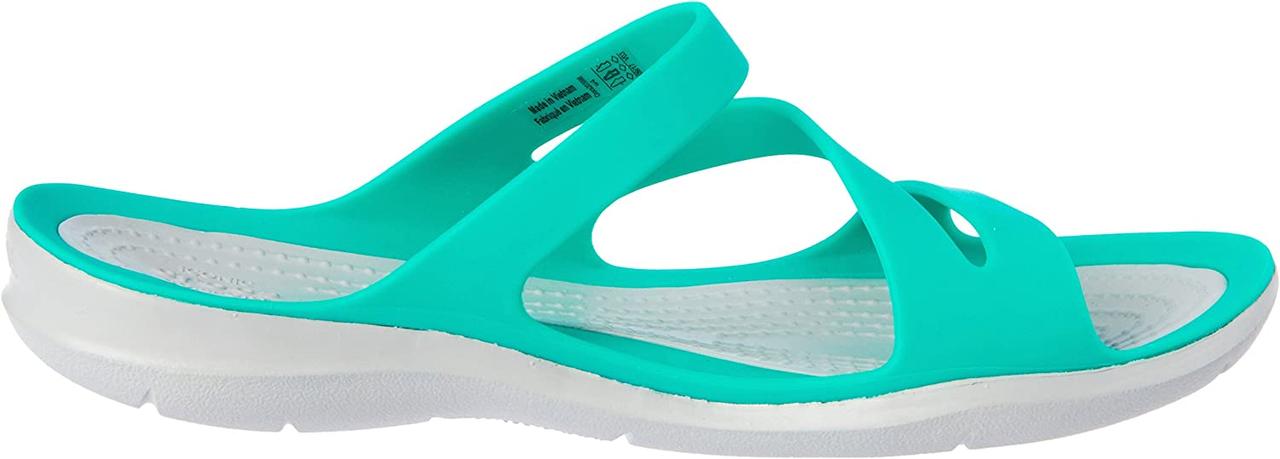 4 Tropical Teal/Light Grey Женские сандалии Crocs Swiftwater, легкие и ...