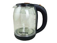 Електрочайник RB-2218-Black, 3200Вт, 2л, Скло ТМ Rainberg — Купить Недорого на Bigl.ua (1772724746)