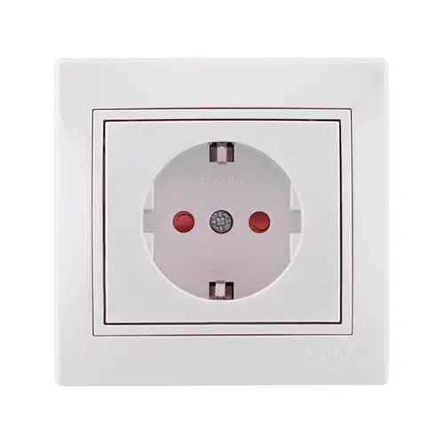 Розетка Lezard Mira с заземлением и шторкой Белая (ID#1773119629), цена: 110 ₴, купить на Prom.ua