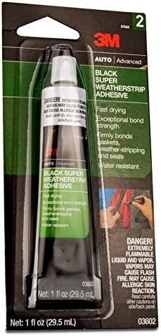 Black Super 1 fl oz. 3M Black Weatherstrip Adhesive, 08011, 5 жидких ...