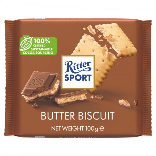 Шоколад Ritter Sport Молочний з начинкою із вершкового печива 100 грам ...