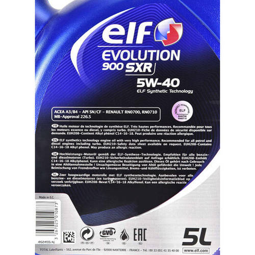 Купити Elf Evolution 900 SXR 5W-40 5 л, (217556) моторна олія, ціна ...