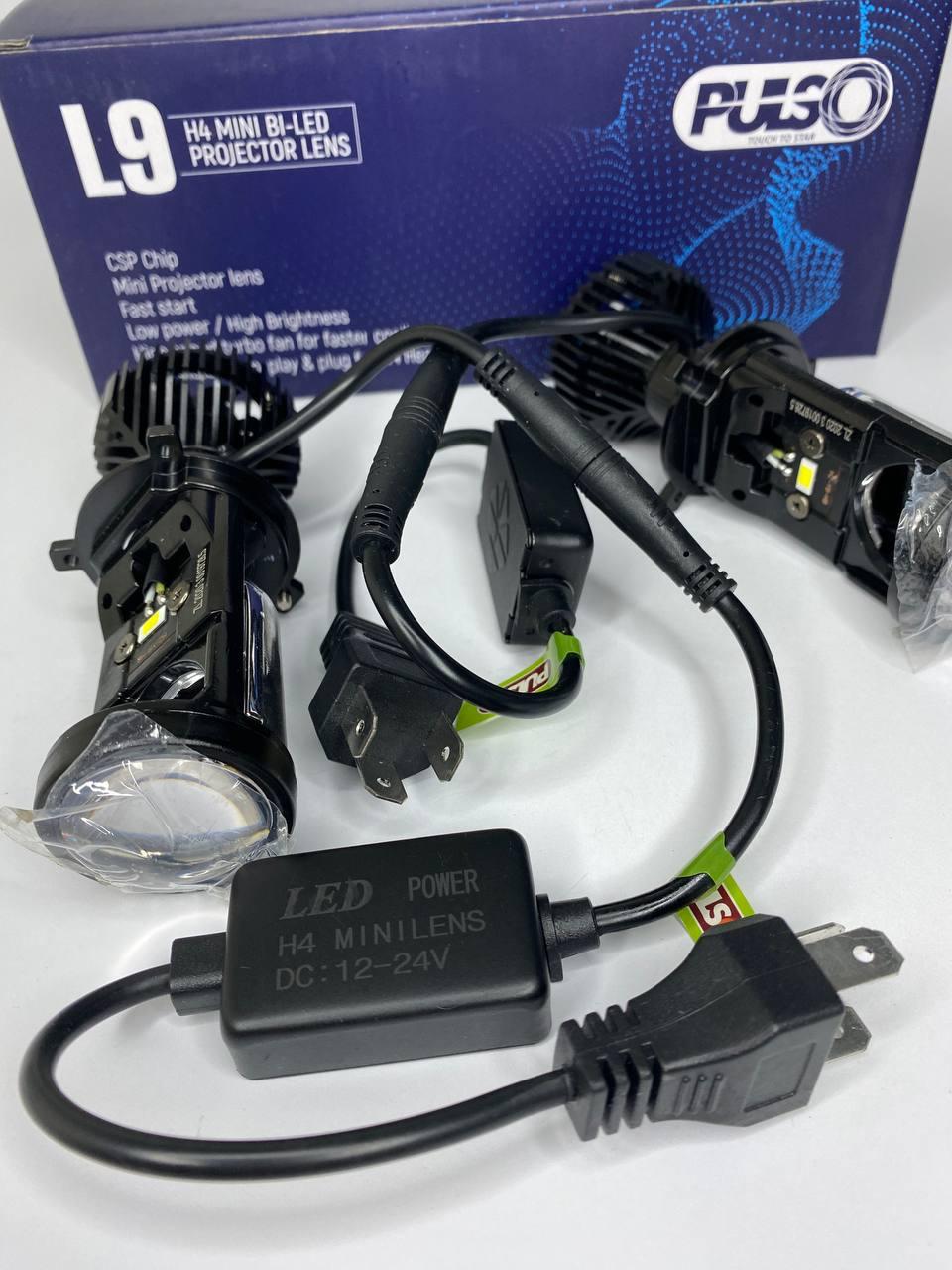 Лампи світлодіодні LED PULSO L9 H4 Mini Lens 12V 35W 5000K (ID ...