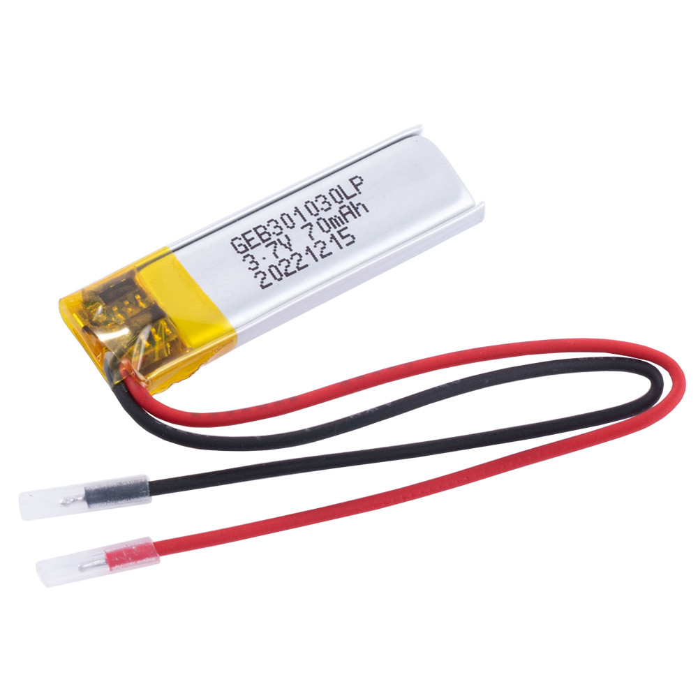 LiPo 70 MAh, 3,7V, 3,2x10,5x30,5мм (GEB) Аккумулятор Литий-полимерный ...