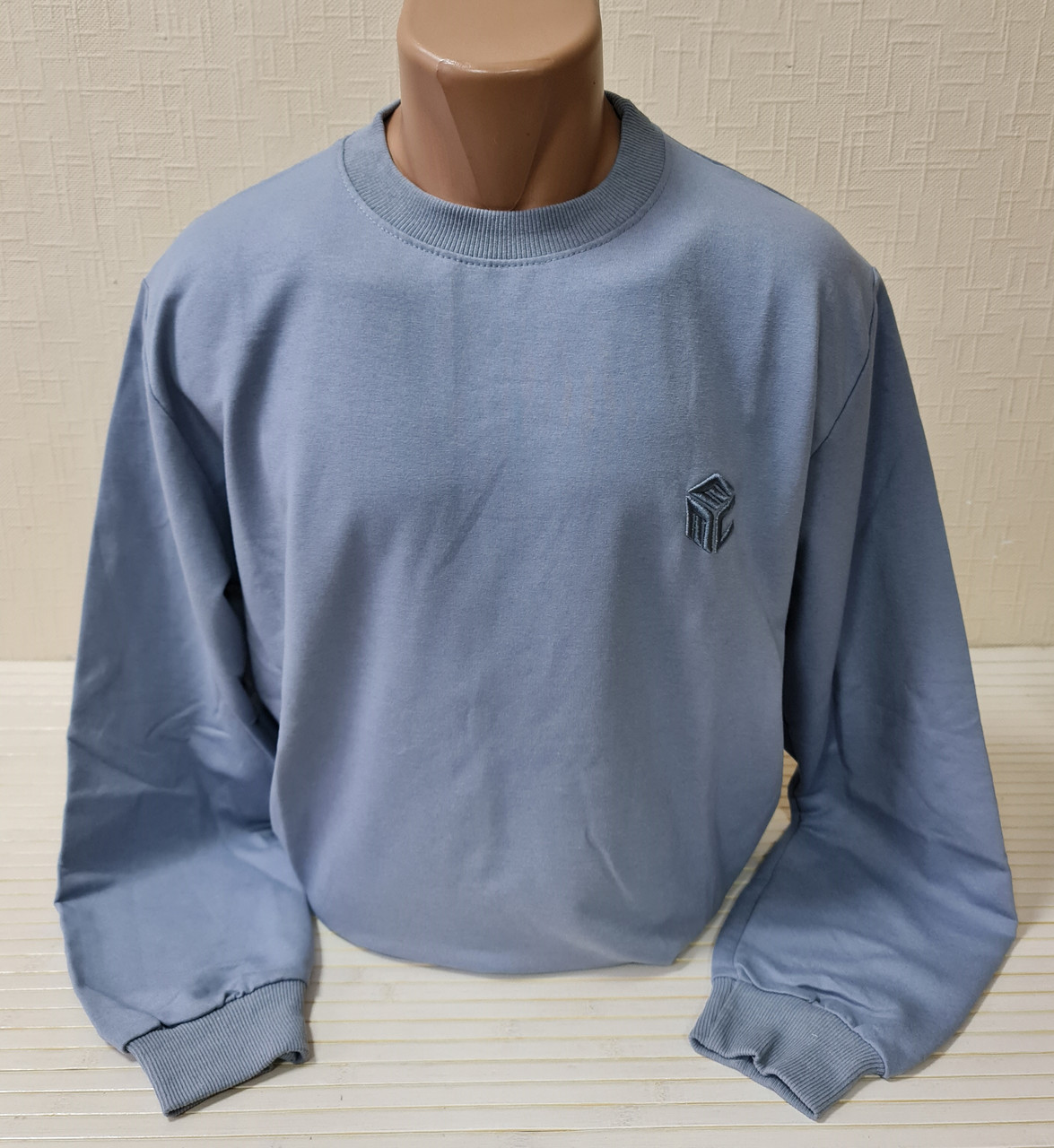 Свитшот Мужской Больших Размеров Батал, Батник Однотонный Серый — в Категории "Мужские Толстовки ...