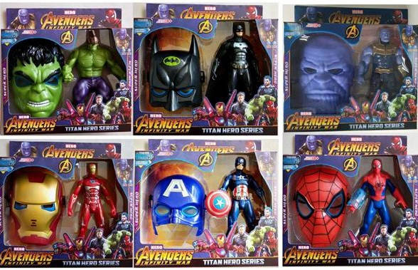 Купить Игровой набор Avengers 6видов, герой+маска героя в компл., в кор ...
