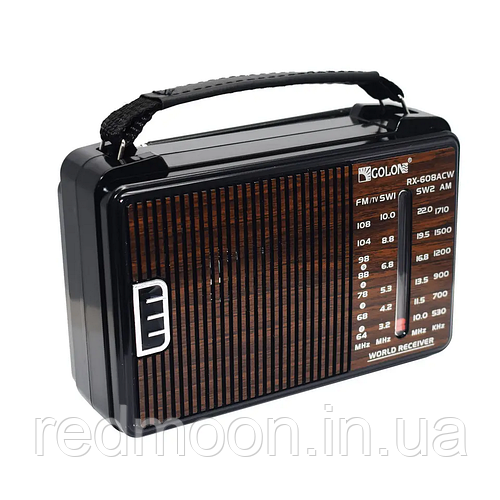 Купить Радиоприемник на батарейках и от сети, GOLON RX-608 / Мощный 5 ...