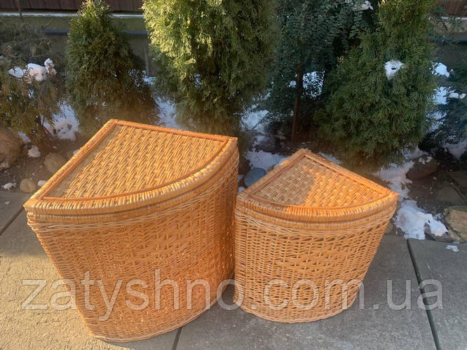 Купити Кошики плетені кутові з лози для білизни ціна 1530 грн Prom