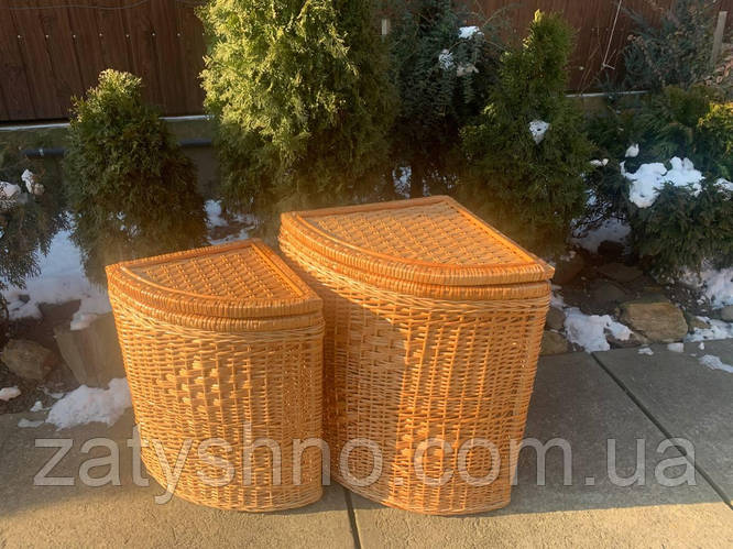 Купити Кошики плетені кутові з лози для білизни ціна 1530 грн Prom