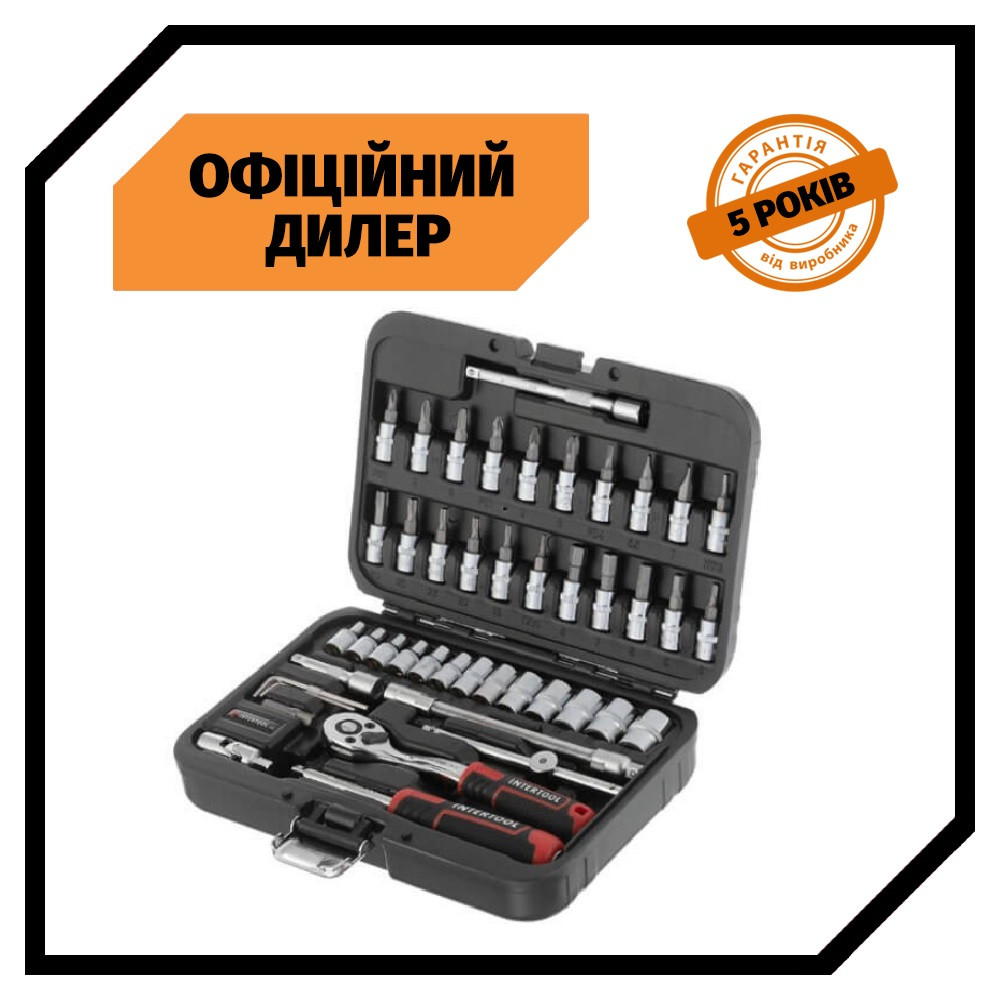 Набор Инструментов для Авто 46 Ед. STORM, 1/4", Сr-V INTERTOOL ET-8046 ...