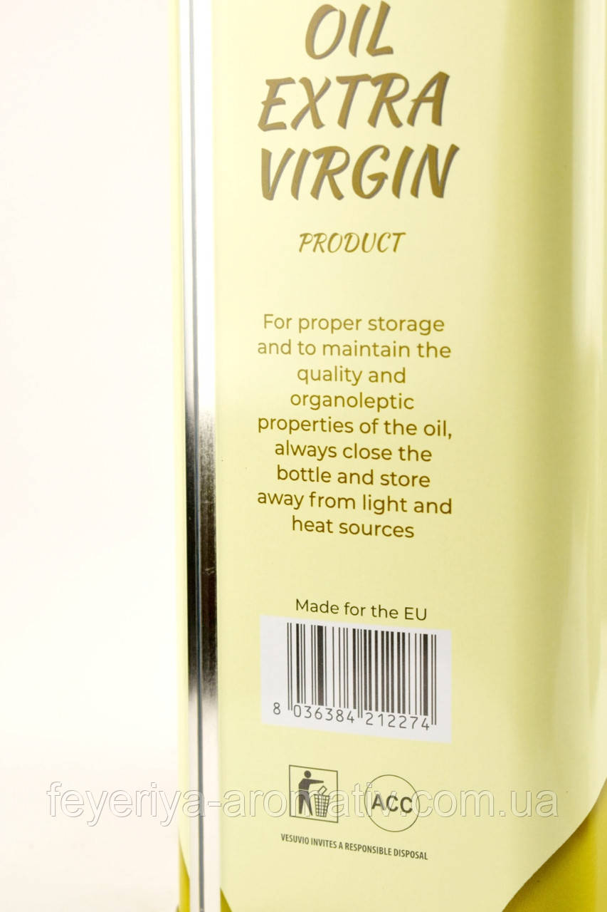 Олія оливкова Vesuvio Olio Extra Vergine di Olive бляшана банка 5 л ...