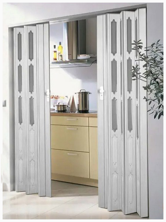 Межкомнатные Двери Гармошка Полуостекленные Oasis 86x203 Из ПВХ. Цвет ...