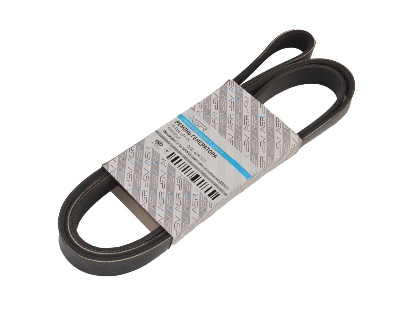 Ремінь генератора Chevrolet Aveo 1.4, 1.6, Lacetti 1.6, Daewoo Lanos 1. ...