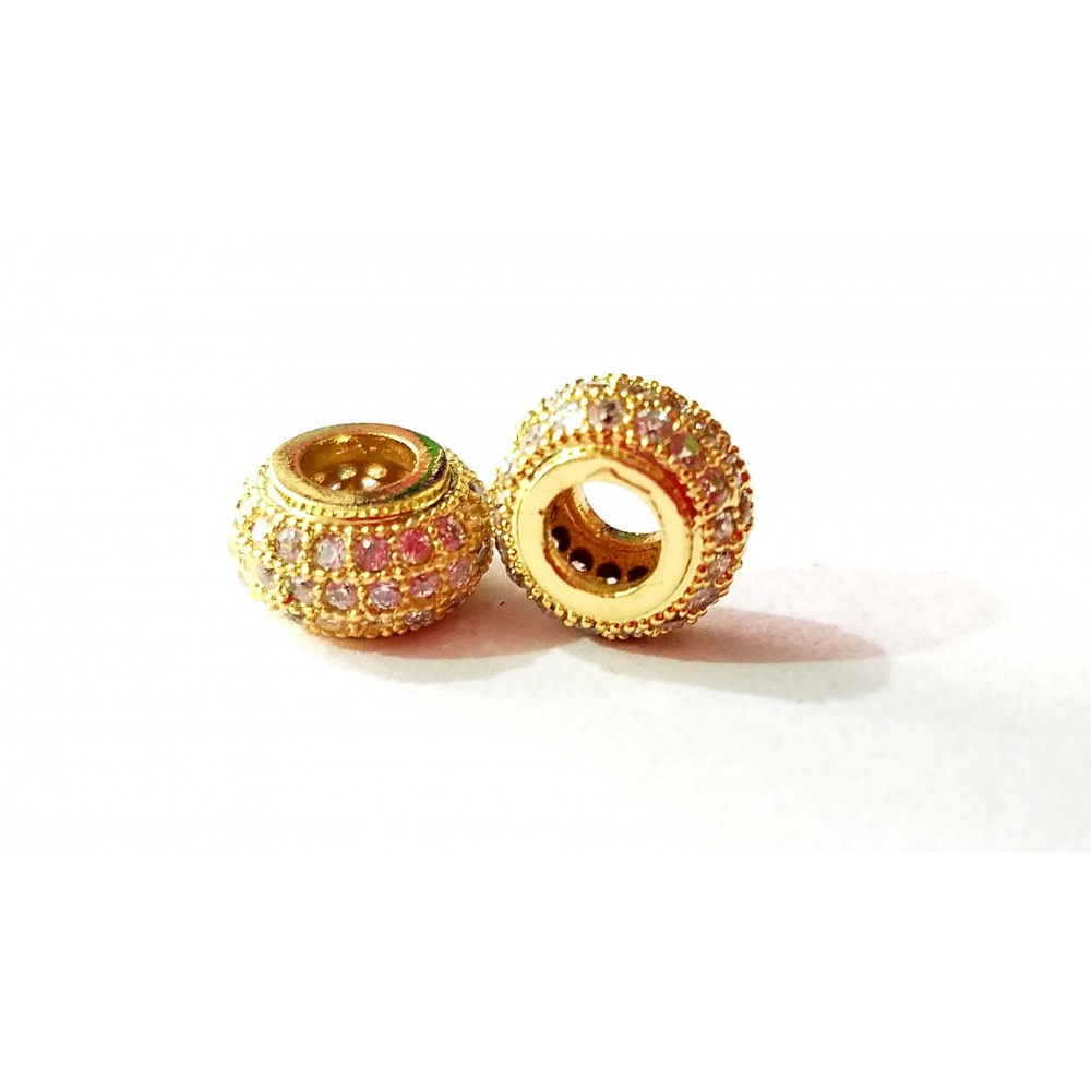 Бусина 5*8 Мм Отв. 3 Мм Цвет Лимонное Золото (гиппоаллергенный Сплав ...