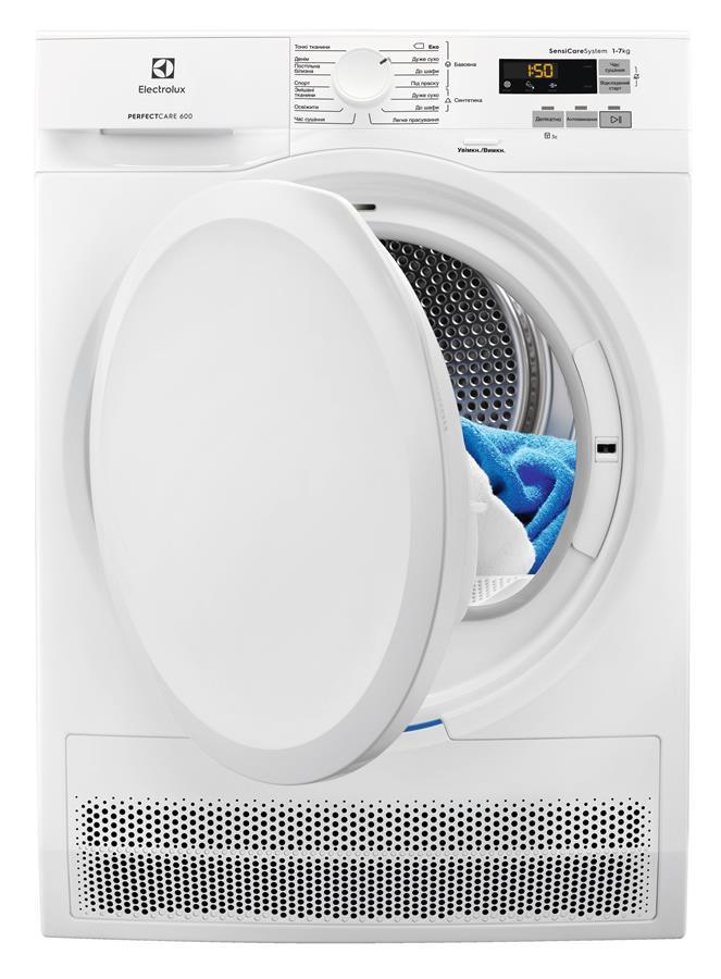 Сушильна Машина Electrolux Конденсаційна, 7кг, B, 57см, Дисплей, Білий ...