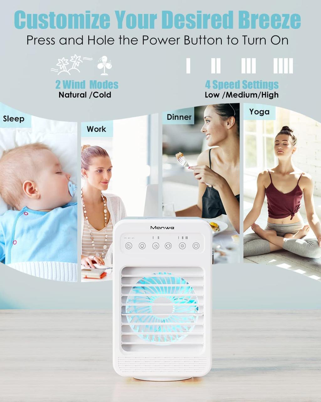 Купити Портативний охолоджувач повітря Manwe мобільний кондиціонер ...