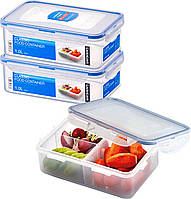 Lock&Lock Meal Prep Boxes - Ланч-бокс Bento - Snack Box - 3 Отделения ...