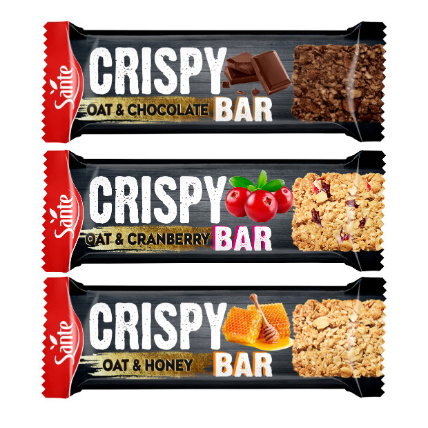 Купити Crispy Bar (40 g, oat & chocolate), ціна 16 ₴ - Prom.ua (ID ...