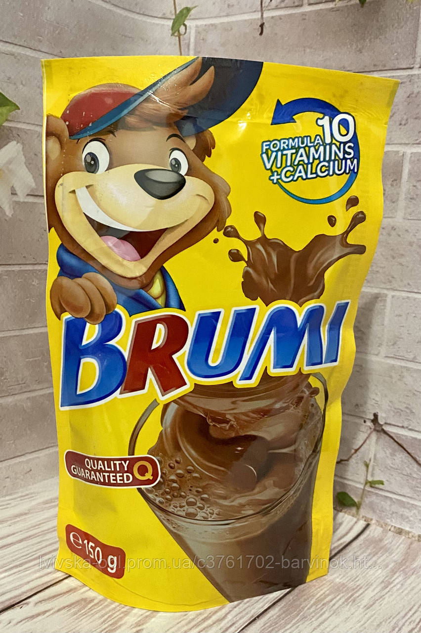 Купити Brumi, Какао, 150 г, Брумі, Напіток вітамінізований, з кальцієм ...